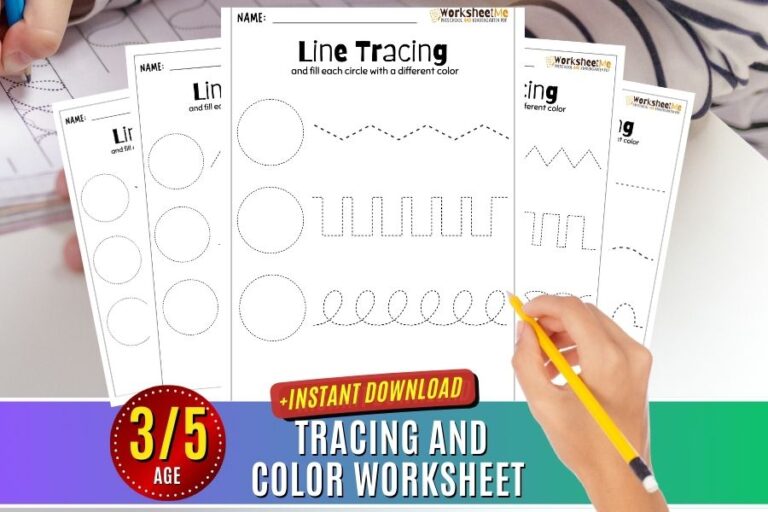 Line Worksheet Tracing for Preschool Ages 3-5 - WorksheetMe