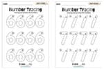 Number Tracing with guide 6 to 10 Worksheets for Preschool