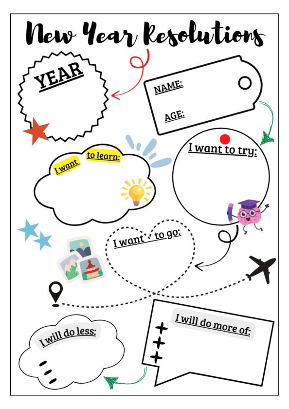 New Year’s Resolutions for Kids Worksheet: A Fun Way to Start the Year!