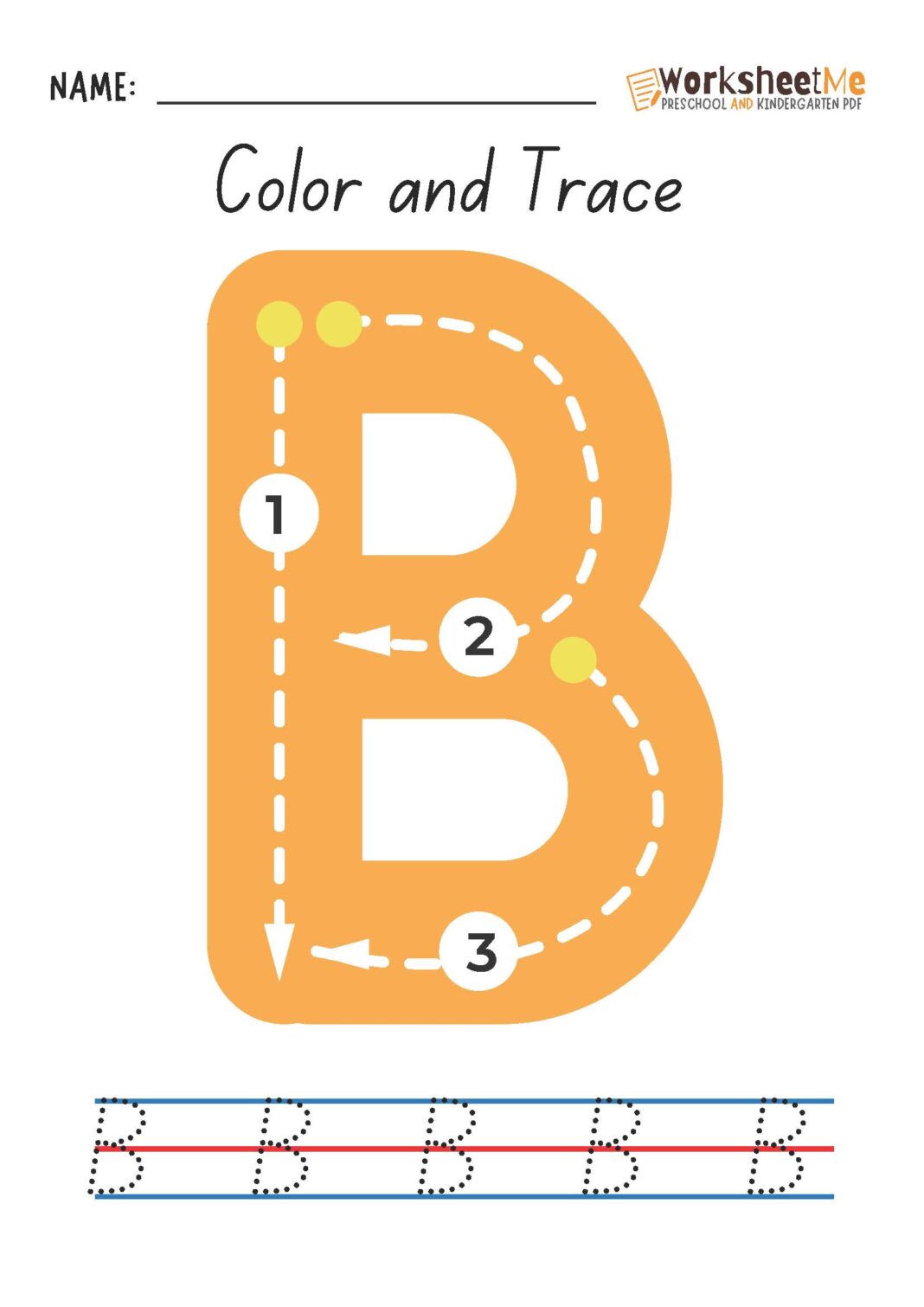 Letter Tracing Worksheets b for Preschool (20-pages free printable pdf)