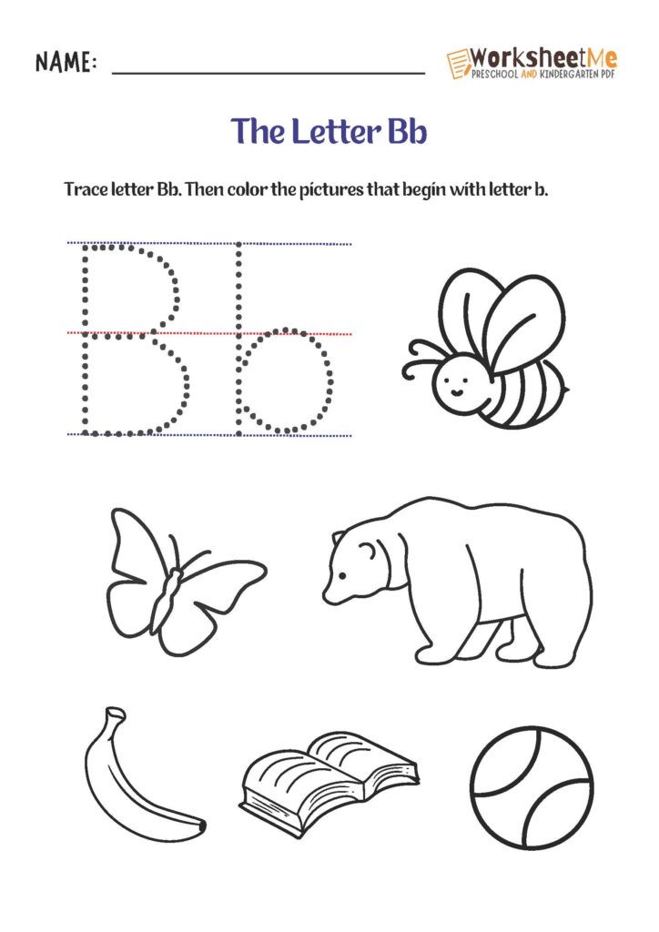 Letter Tracing Worksheets b for Preschool (20-pages free printable pdf)